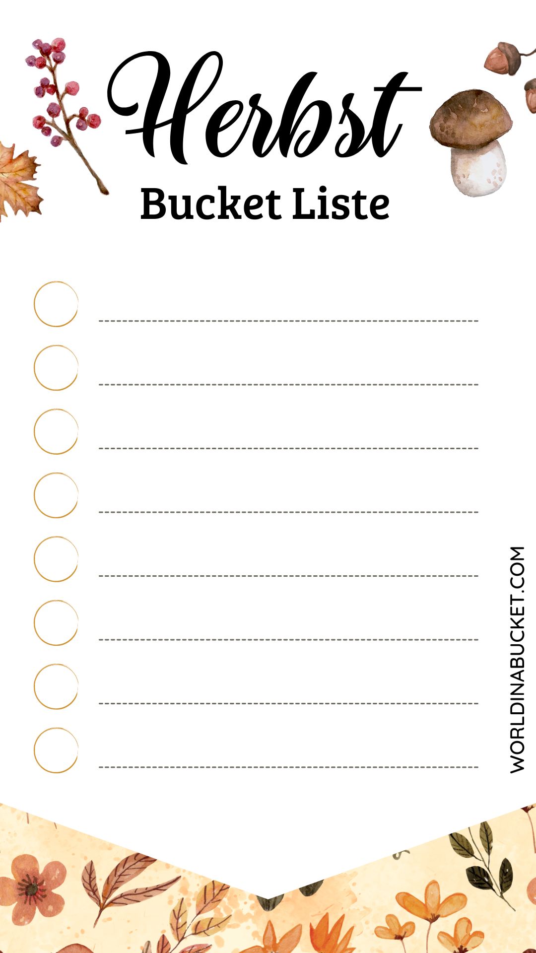 Die schönsten Bucket List Vorlagen als PDF zum Ausdrucken Die schönsten Bucket List Vorlagen als PDF zum Ausdrucken